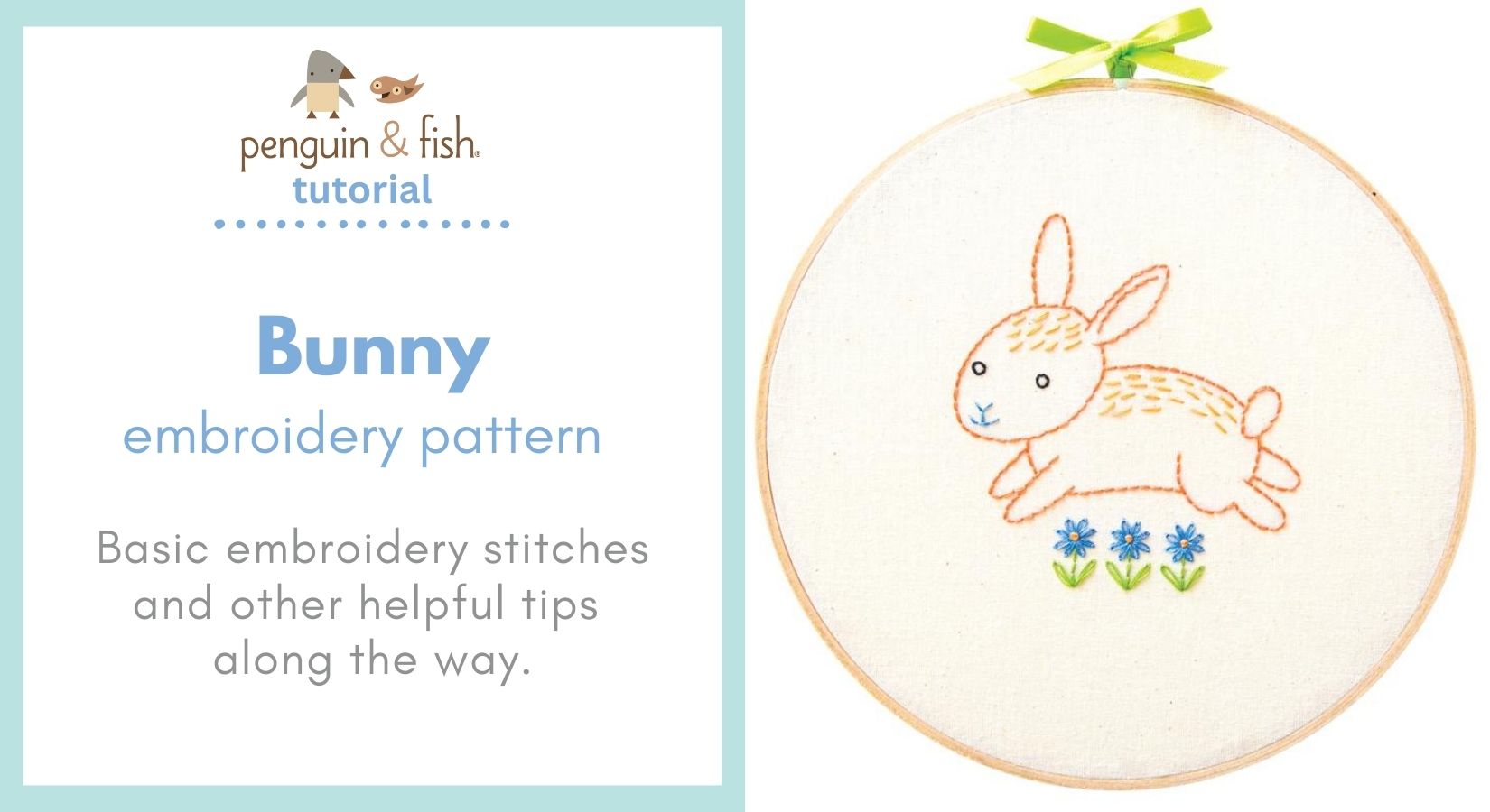 Bunny Embroidery Pattern - stitching tips and tricks