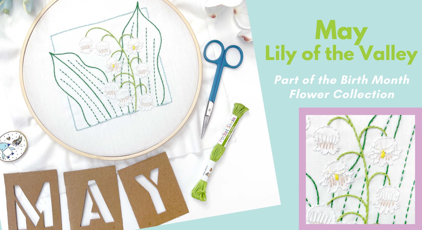May Lily of the Valley Embroidery Pattern