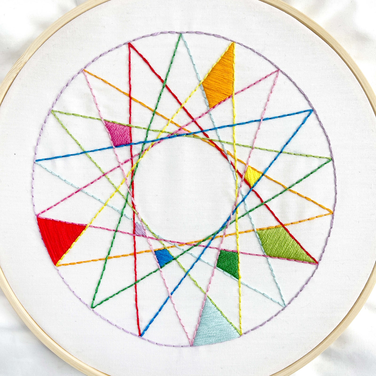 Rainbow Prism embroidery kit