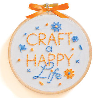 Craft a Happy Life embroidery pattern - PDF