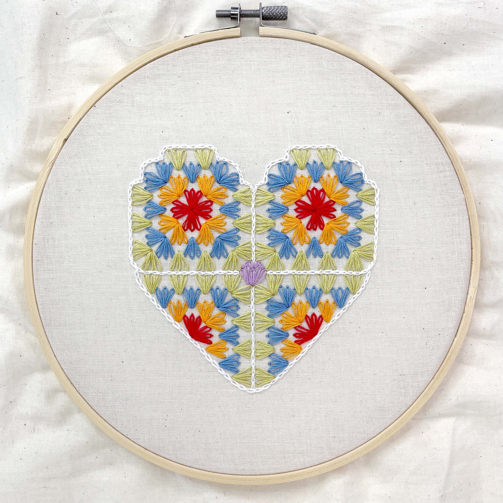 Granny Square embroidery kit