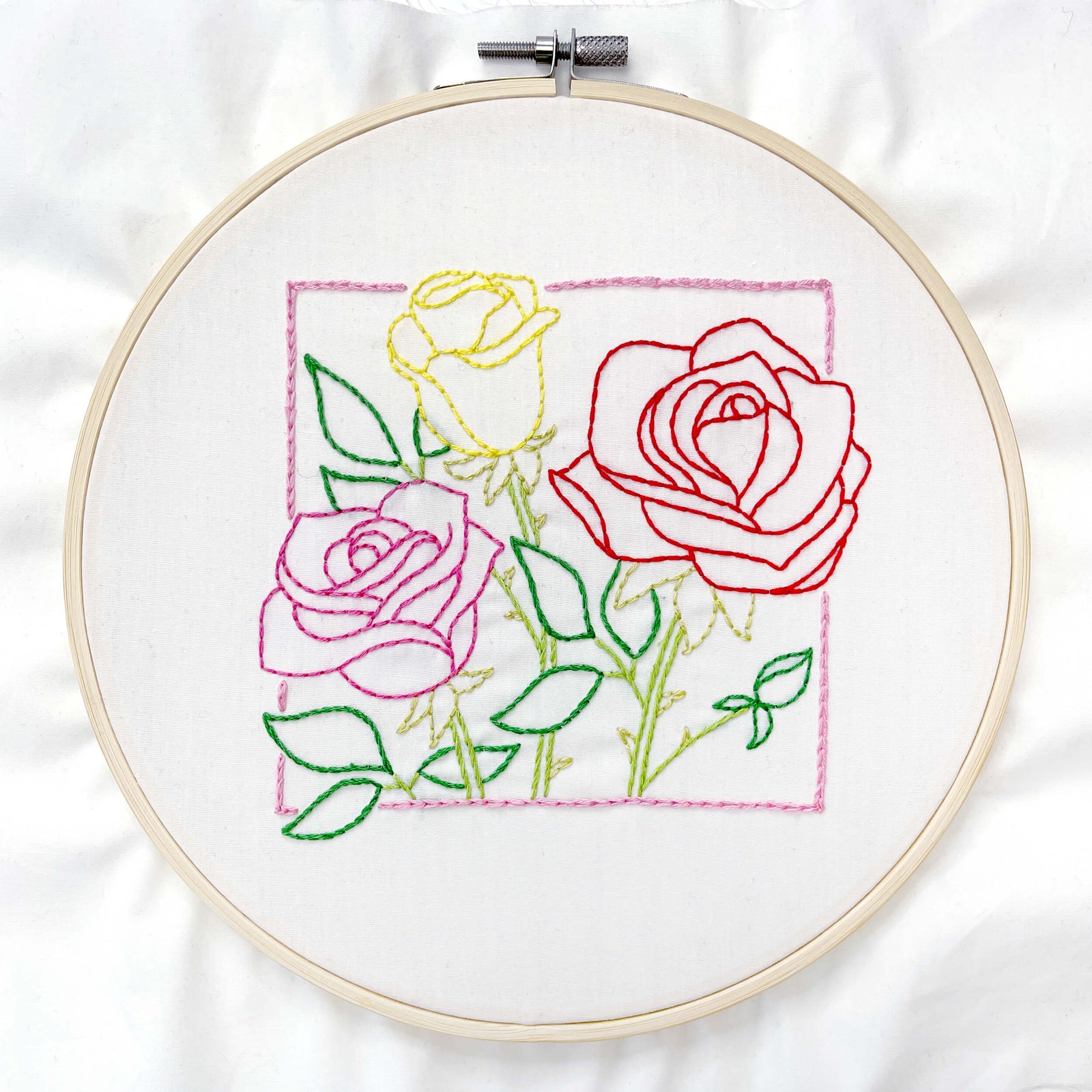 June Rose embroidery kit