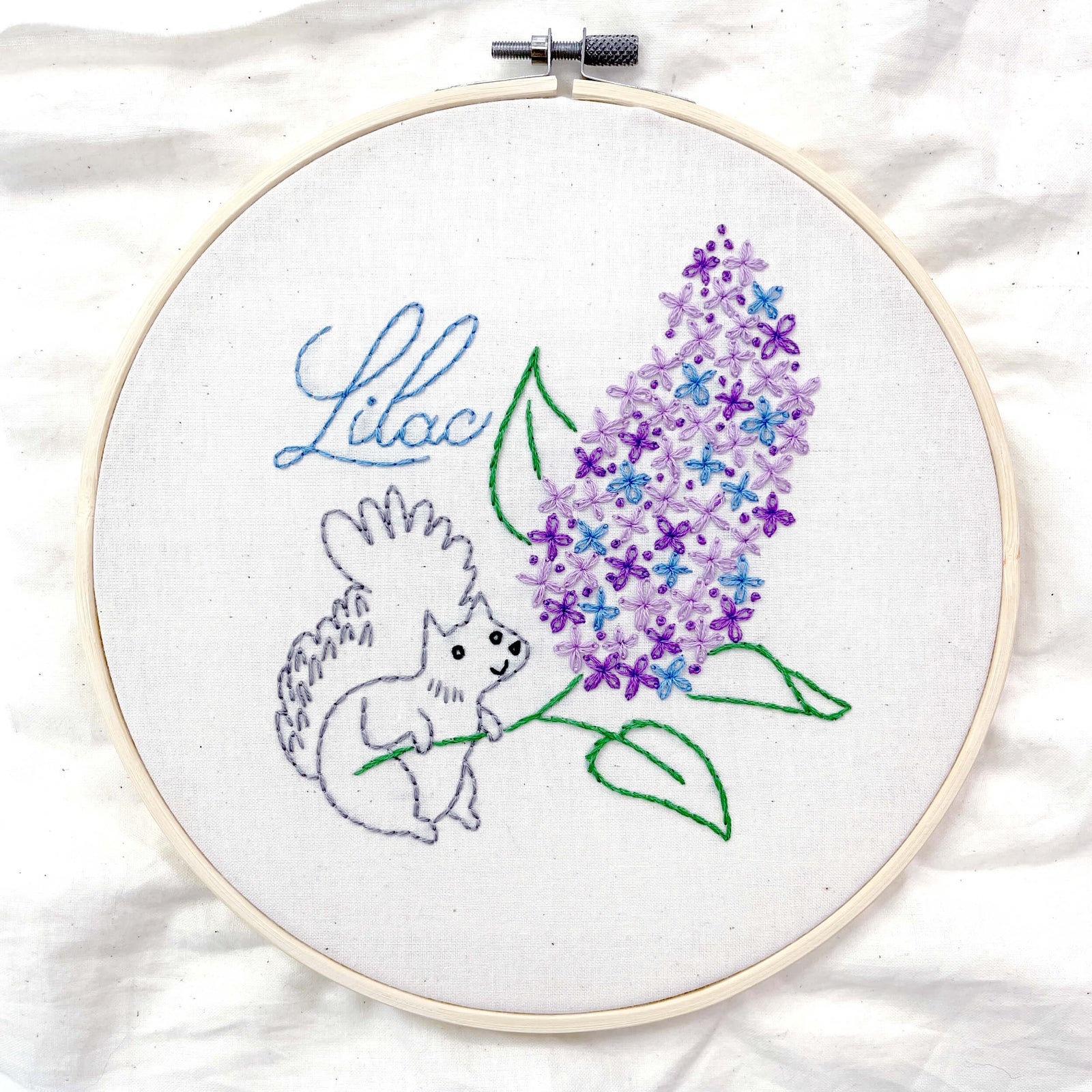 Lilac embroidery kit