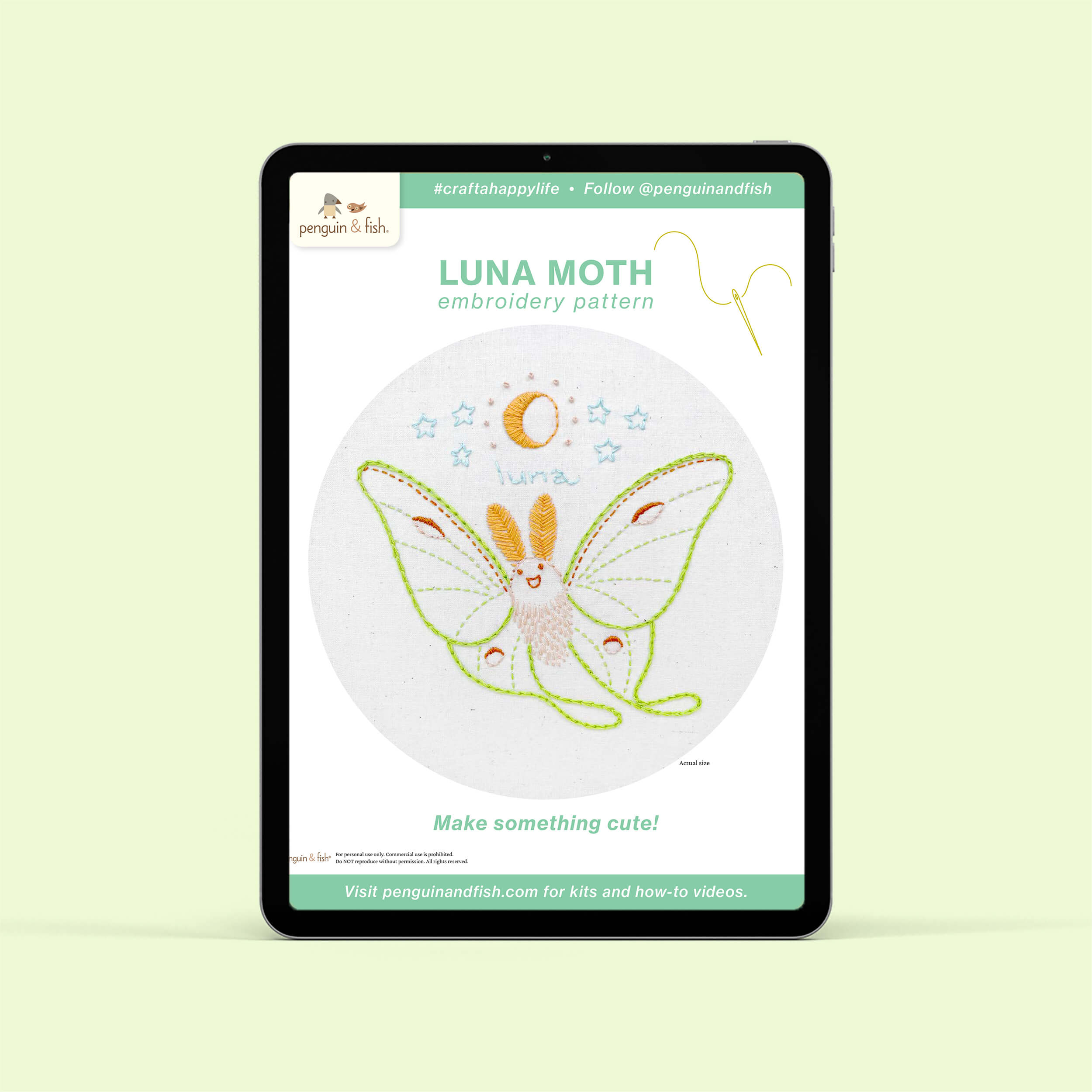Luna Moth - PDF pattern