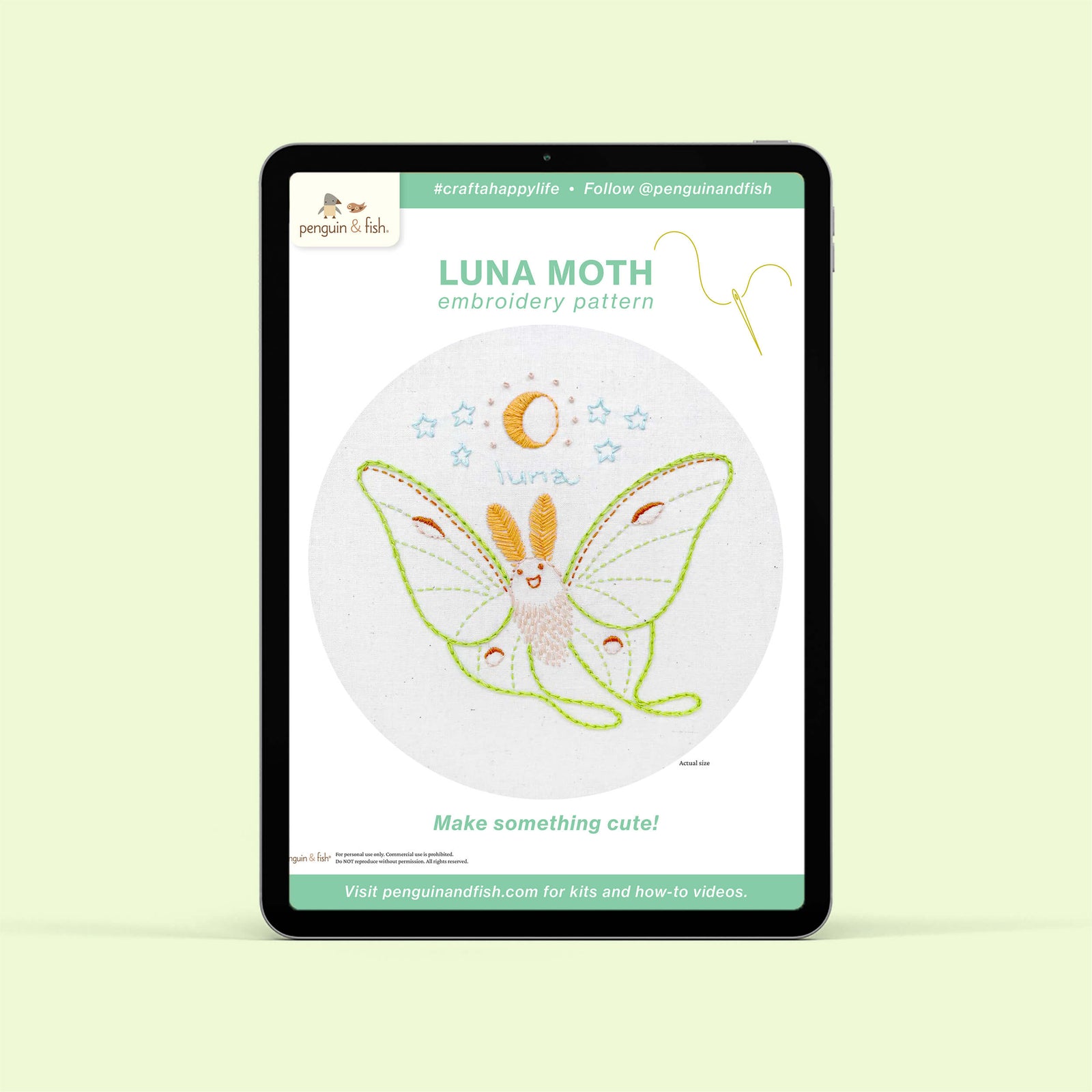 Luna Moth - PDF pattern