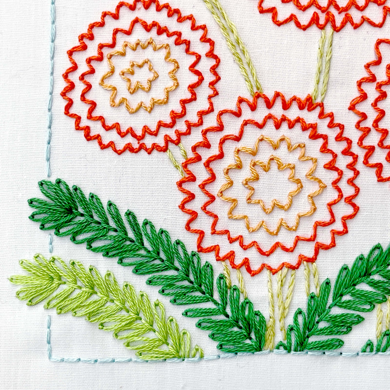 October Marigold embroidery kit
