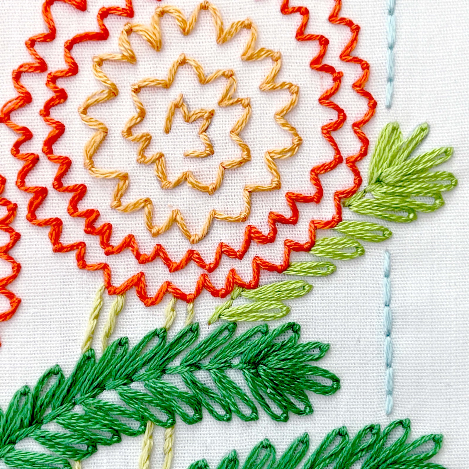 October Marigold embroidery kit