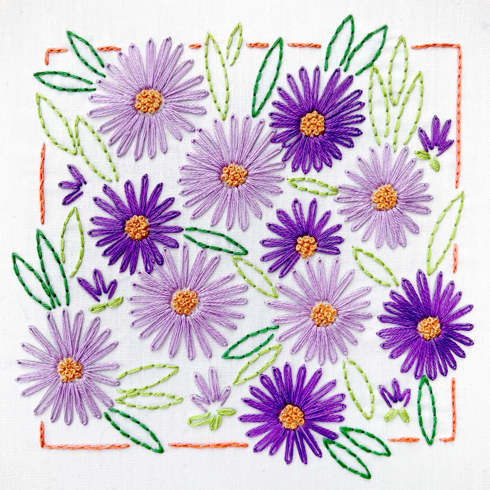 September Aster embroidery kit