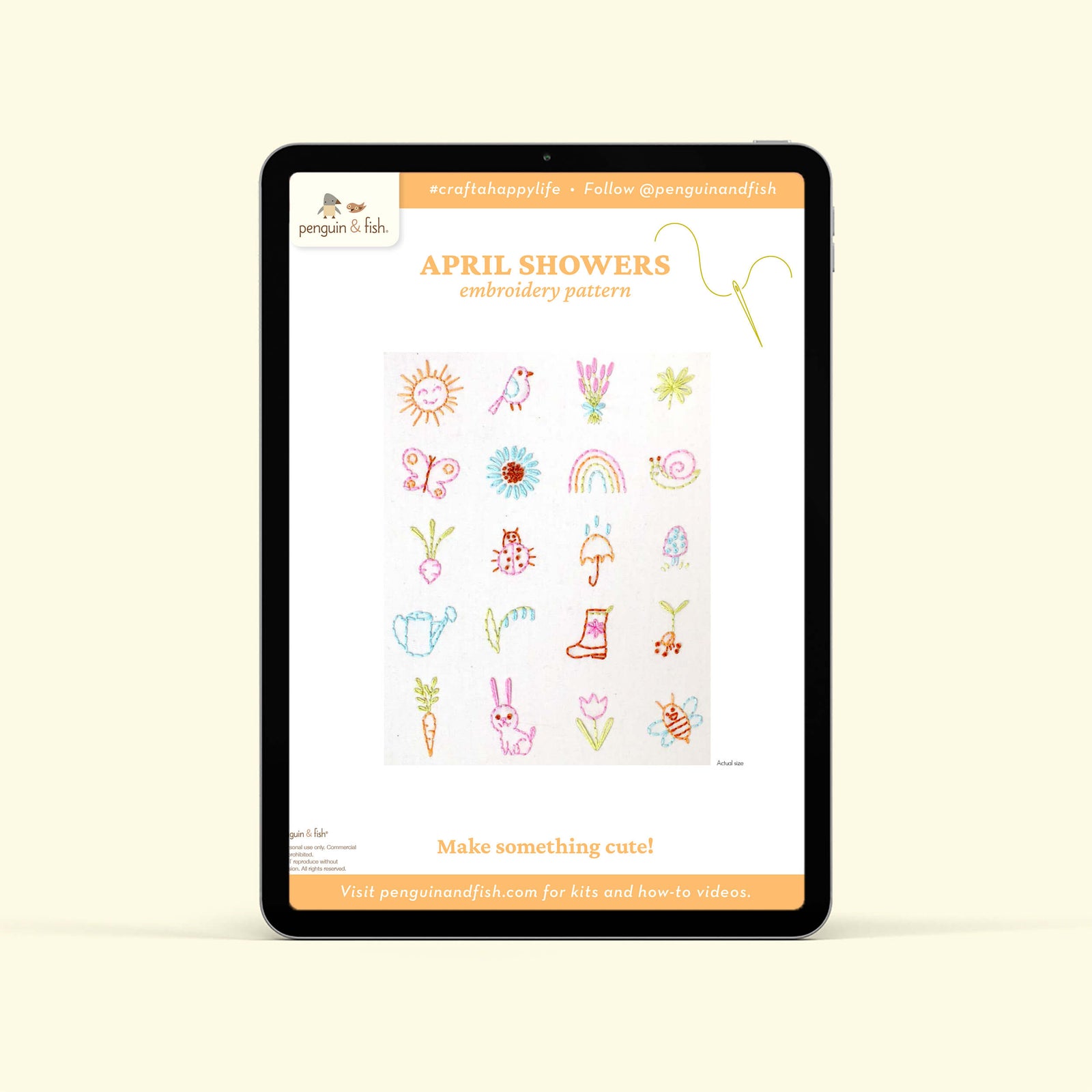 April Showers - PDF pattern