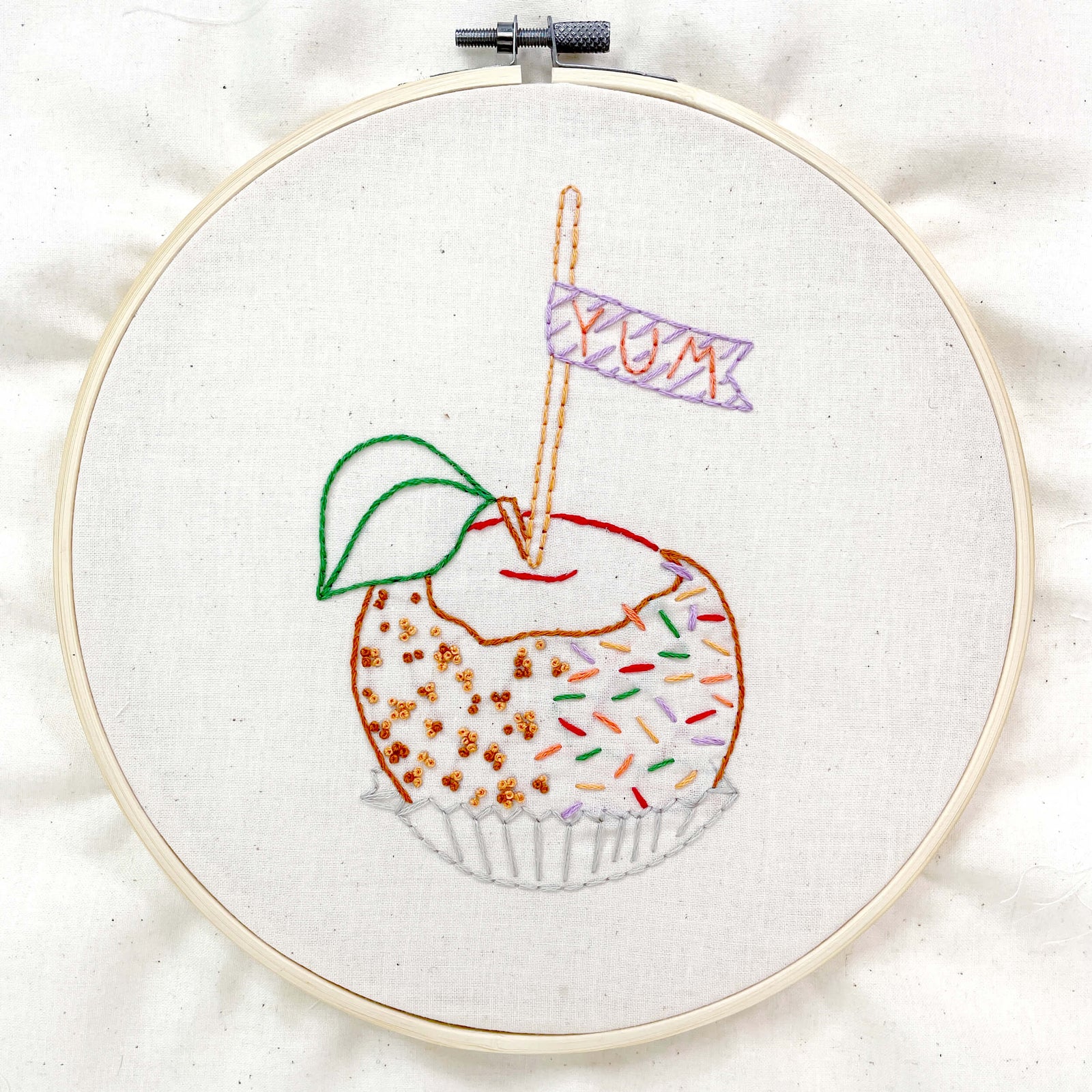 Caramel Apple embroidery kit