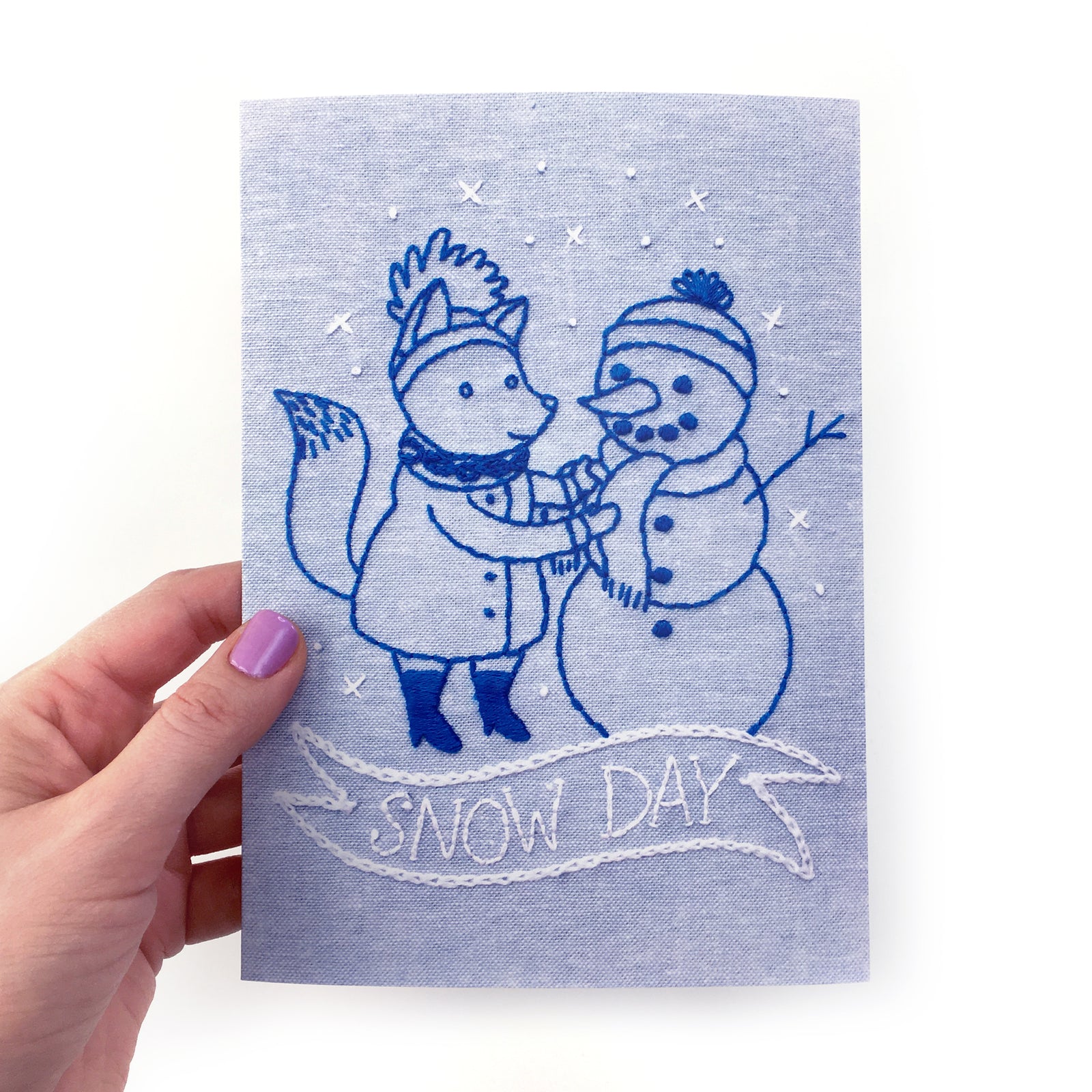 Snow Day embroidery pattern - PDF - Freebie